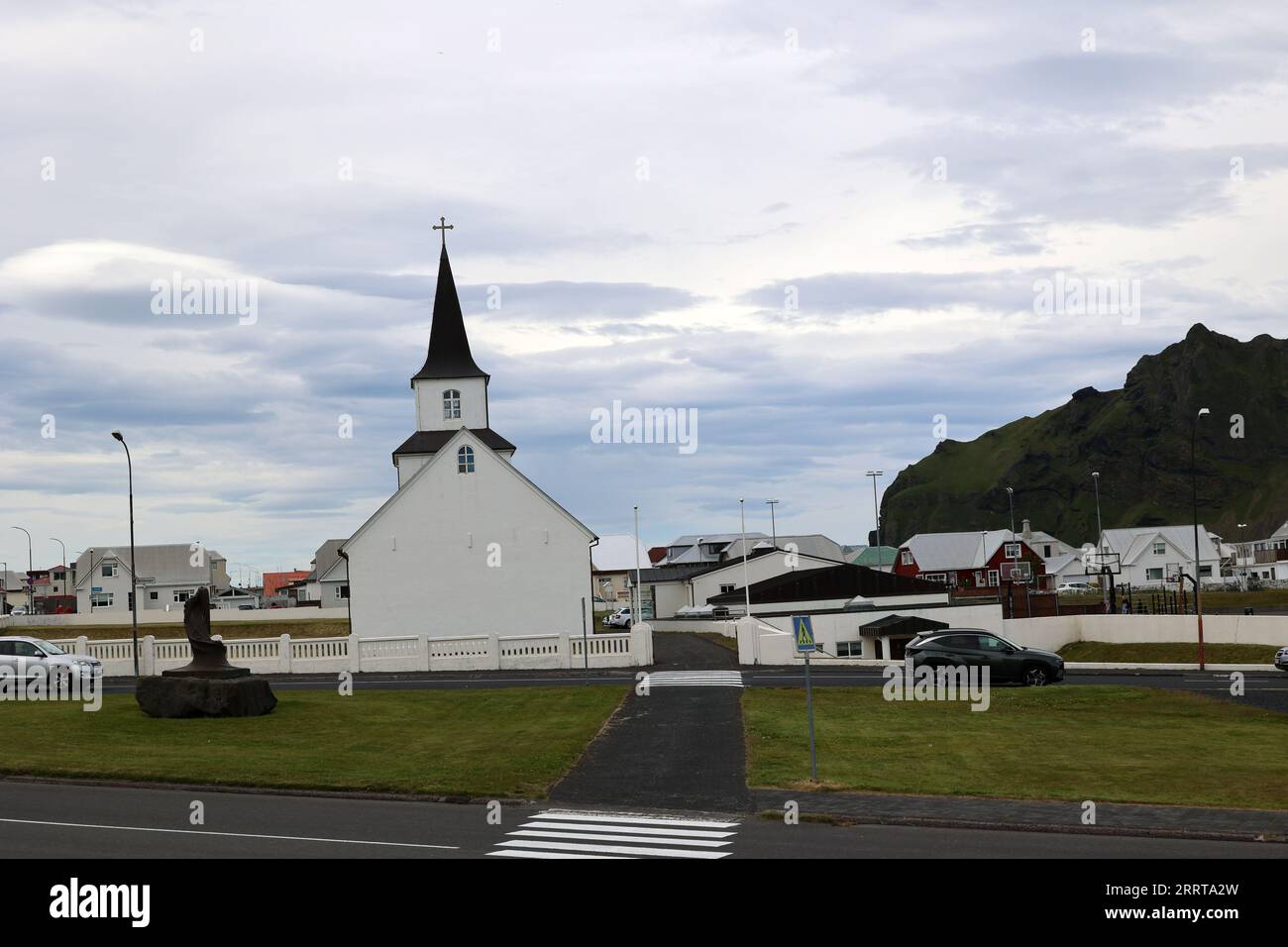 Church of the small village of Heimaey, on the island of the same name ...