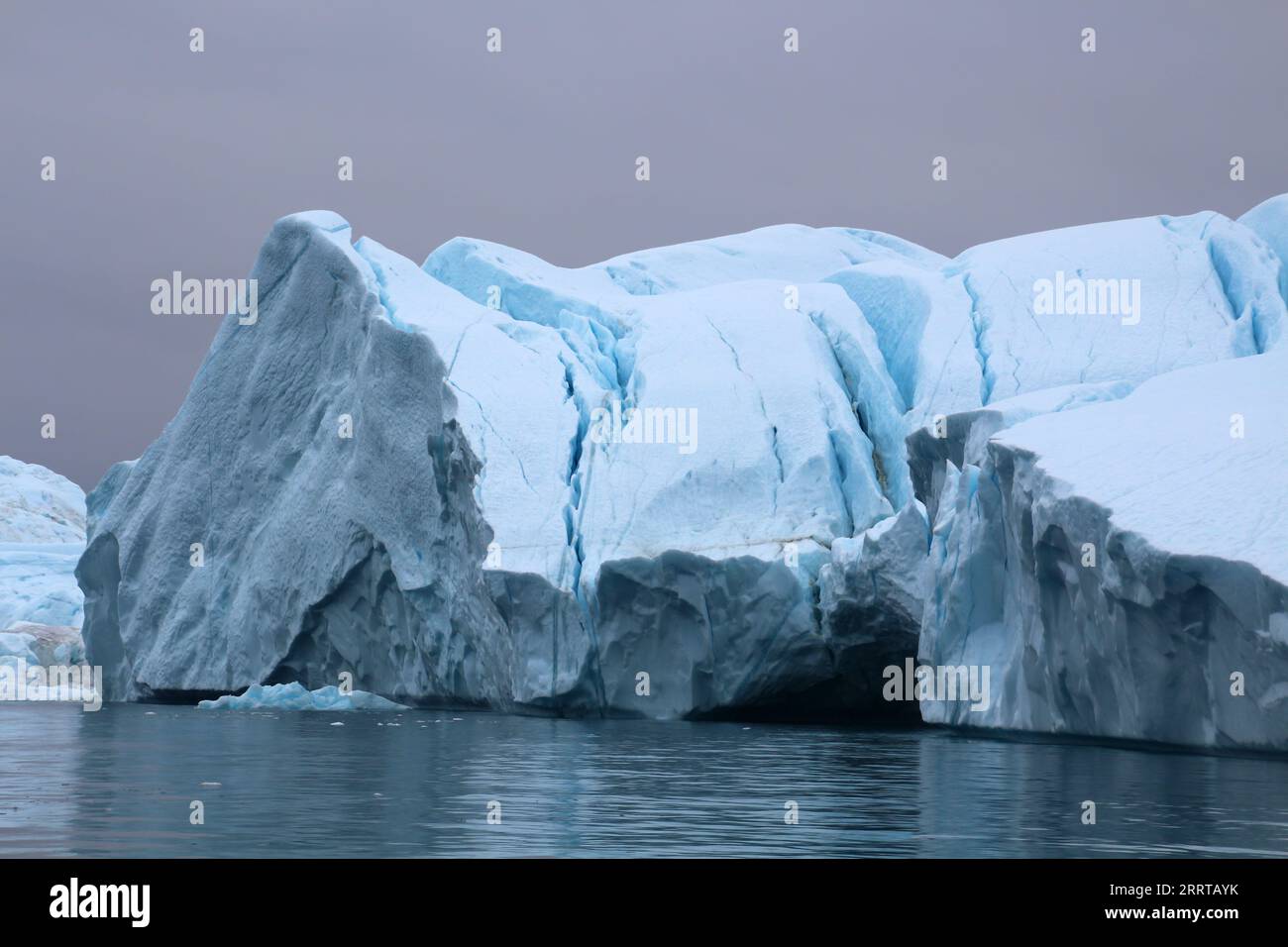 Icebergs in Ilulissat Icefjord in Disko Bay, Greenland, Denmark Stock ...
