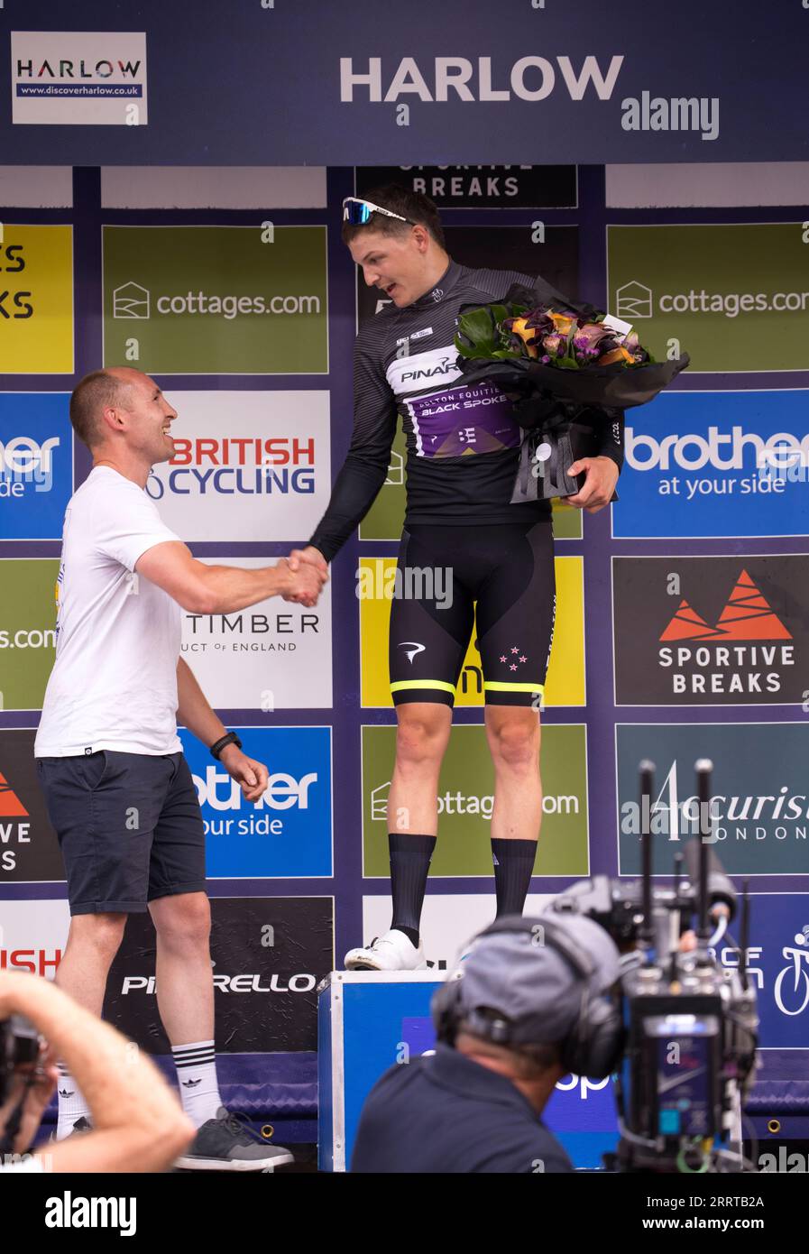 James Fouche on the podium King Of The Mountains Jersey Tour of Britain ...