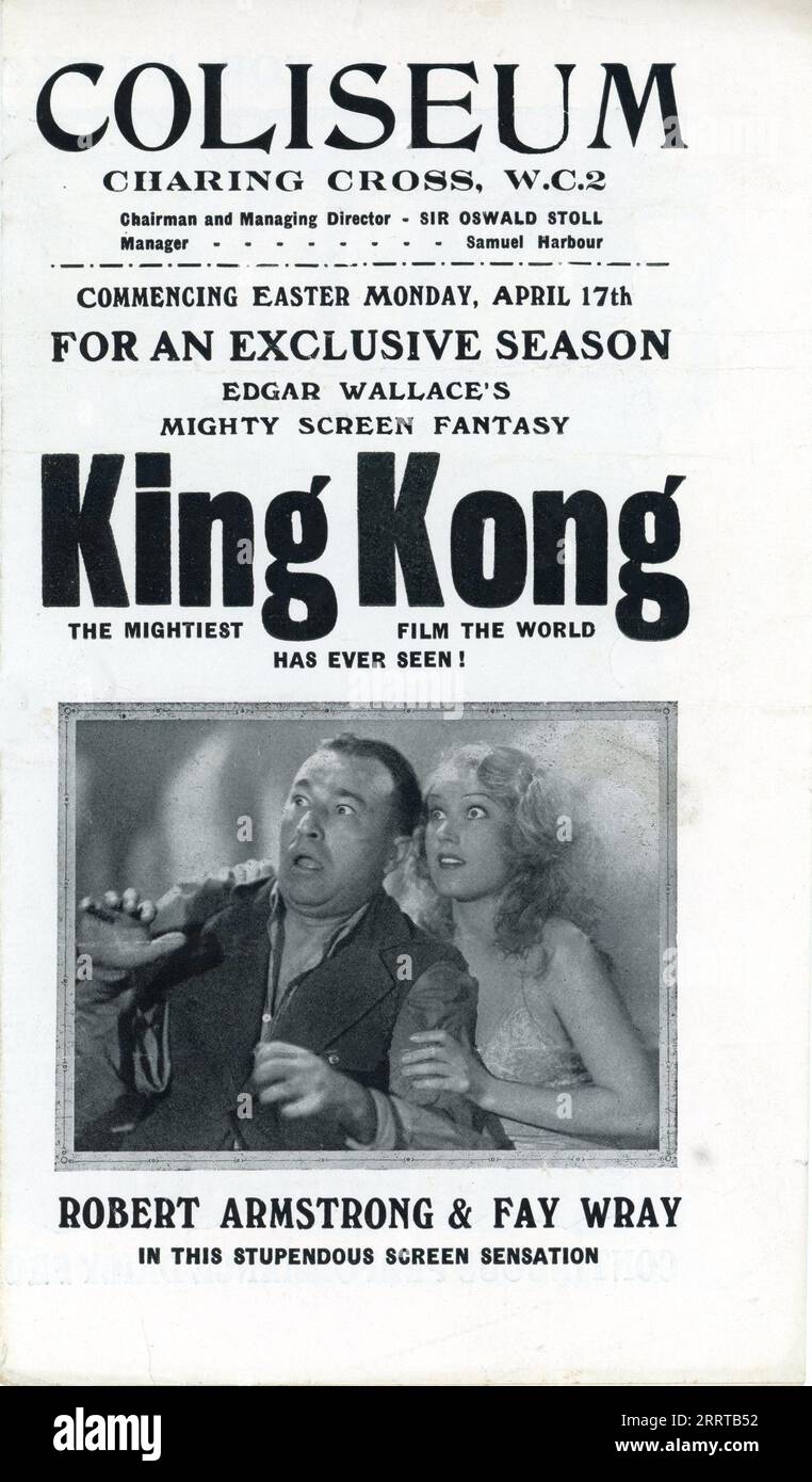 Front page of herald / flyer for premiere British showing at Coliseum ...