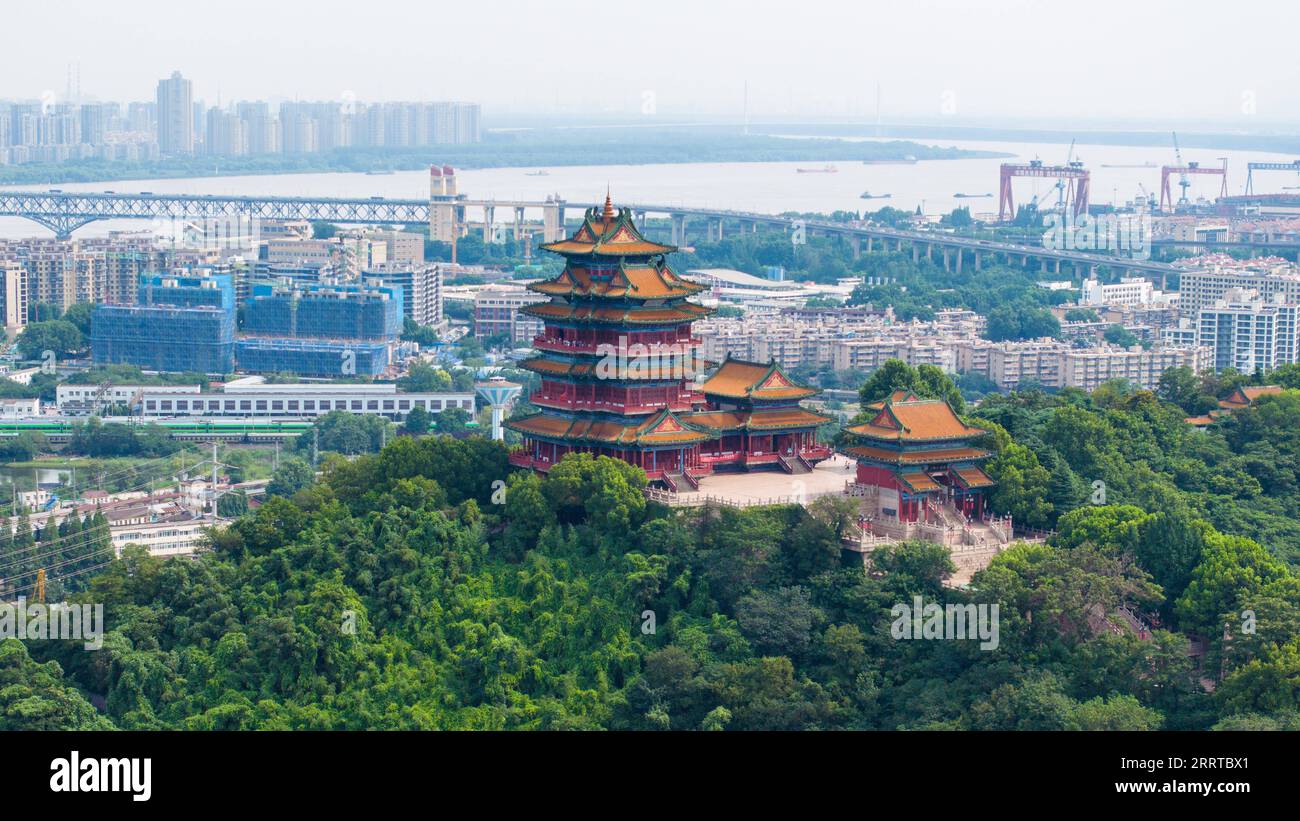 230714 -- NANJING, July 14, 2023 -- This aerial photo taken on July 12 ...