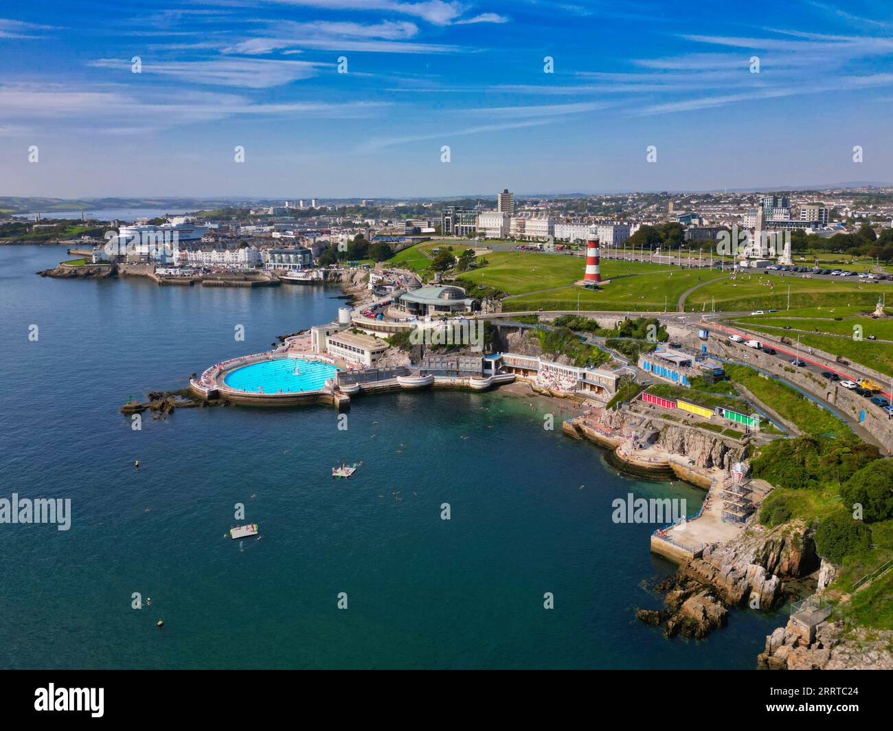An aerial view of Tinside Lido pool in Plymouth, UK Stock Photo - Alamy