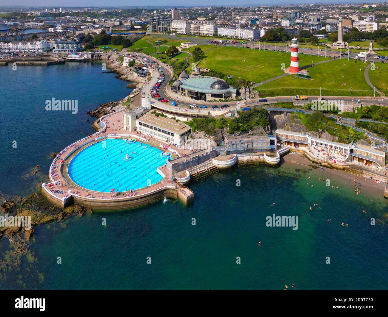 An aerial view of Tinside Lido pool in Plymouth, UK Stock Photo - Alamy
