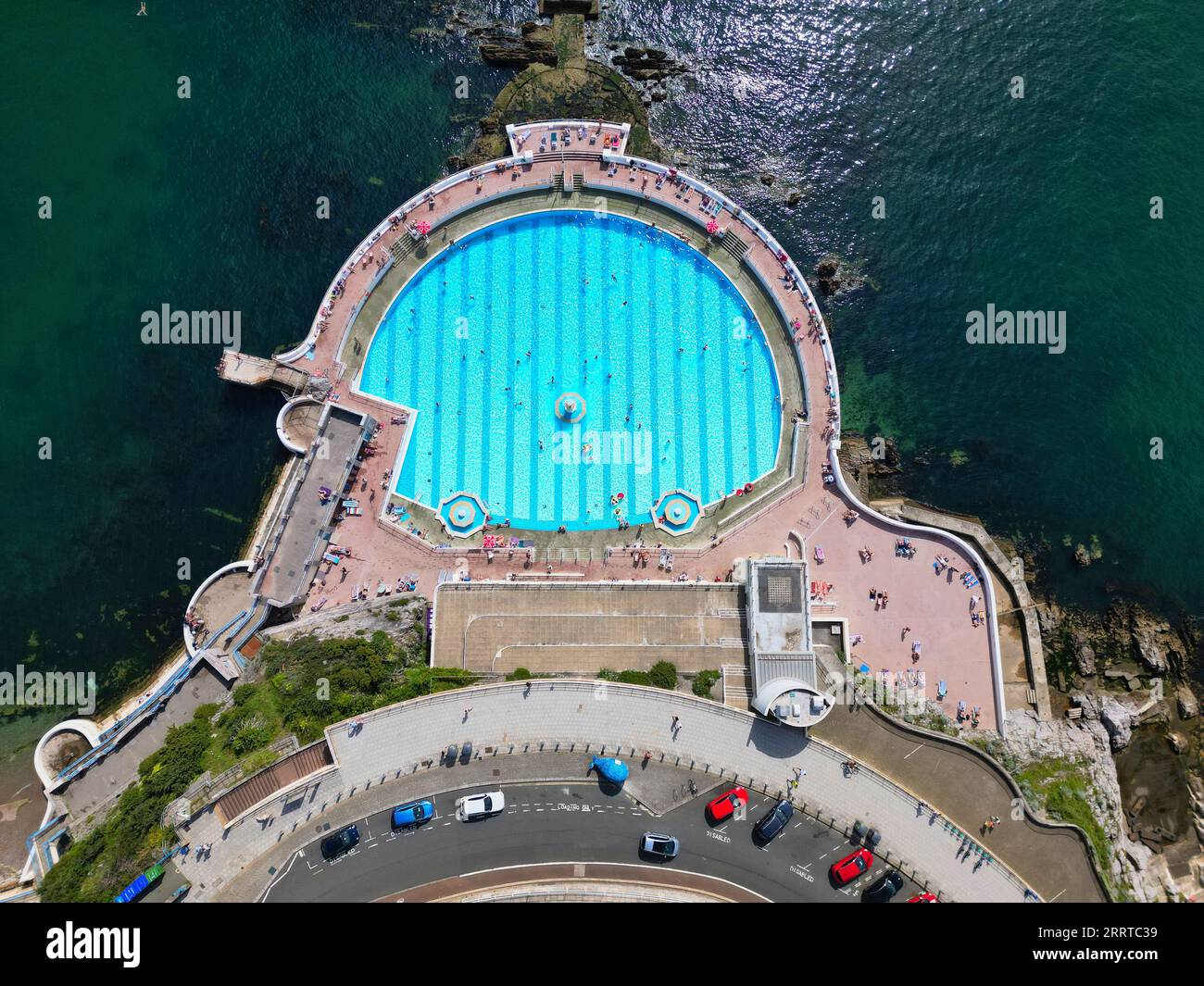 An aerial view of Tinside Lido pool in Plymouth, UK Stock Photo - Alamy
