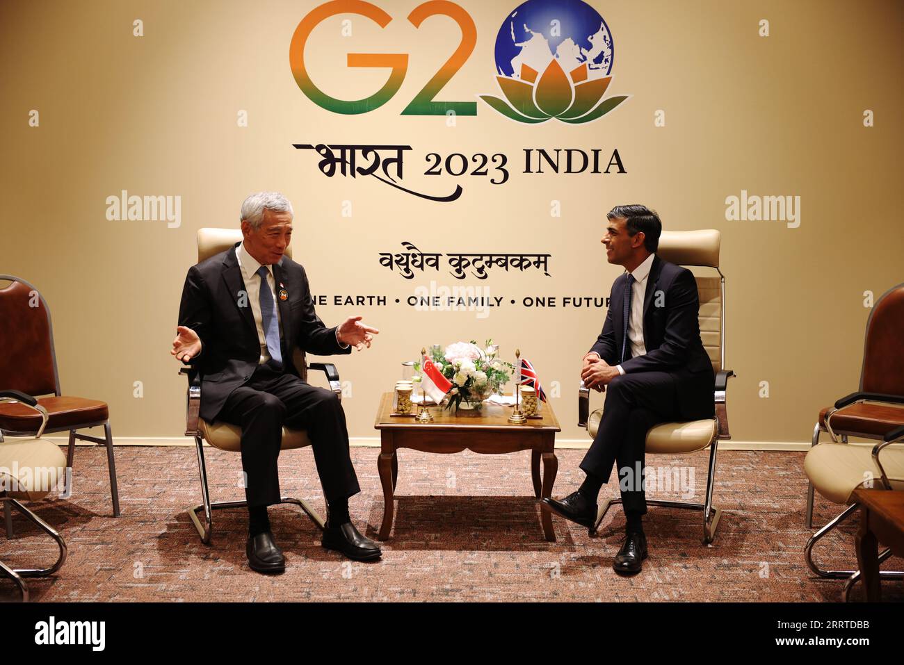 Prime Minister Rishi Sunak (right) during a bilateral meeting with ...