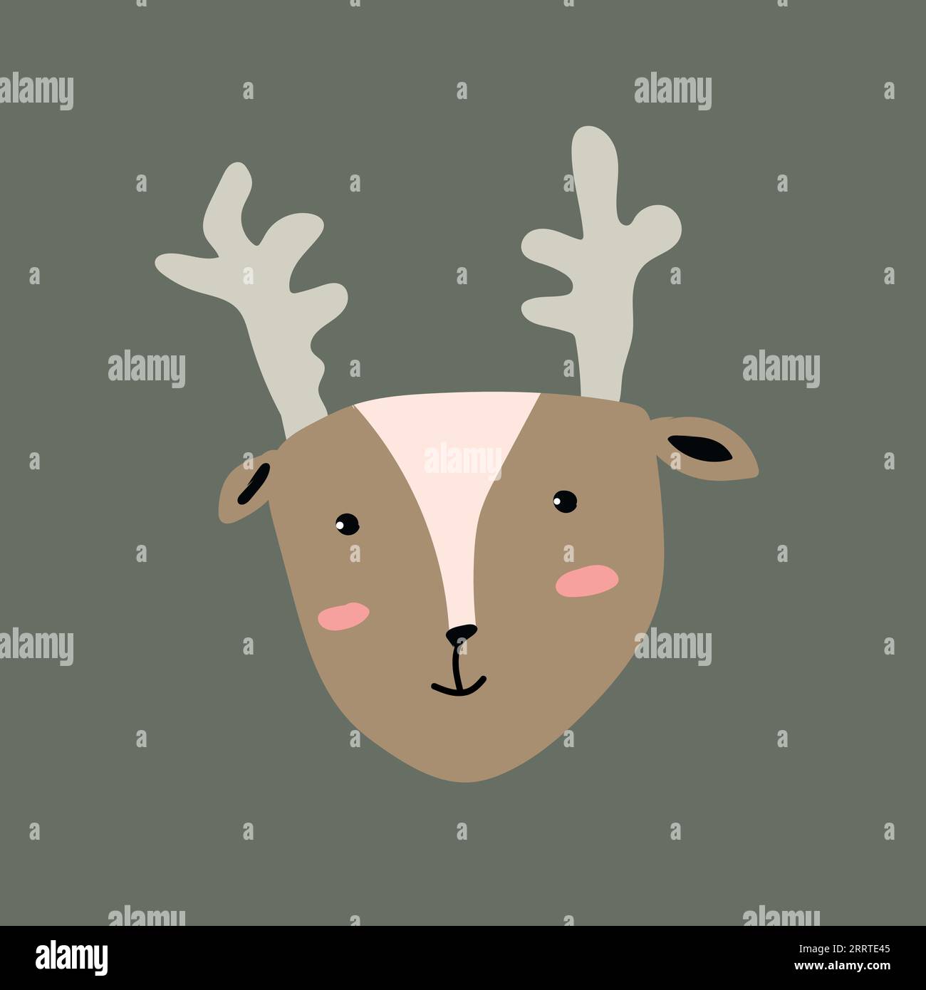 Simple deer head hi-res stock photography and images - Alamy