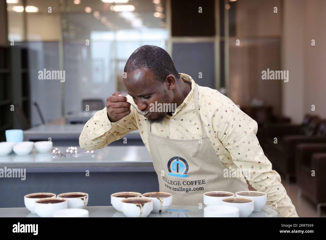 230720 -- ADDIS ABABA, July 20, 2023 -- Jemal Abrar, deputy manager of ...