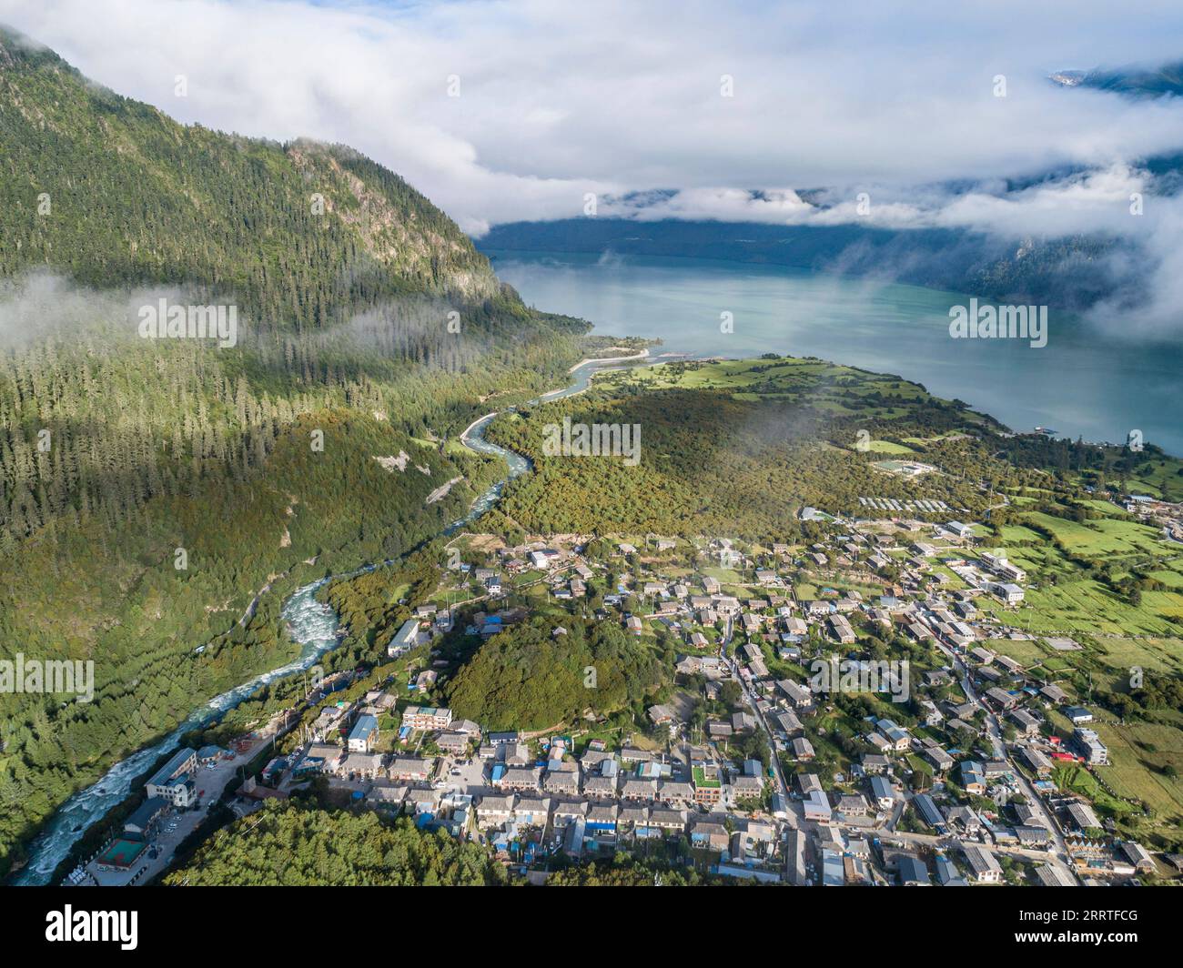 230722 -- NYINGCHI, July 22, 2023 -- This aerial photo taken on July 20 ...