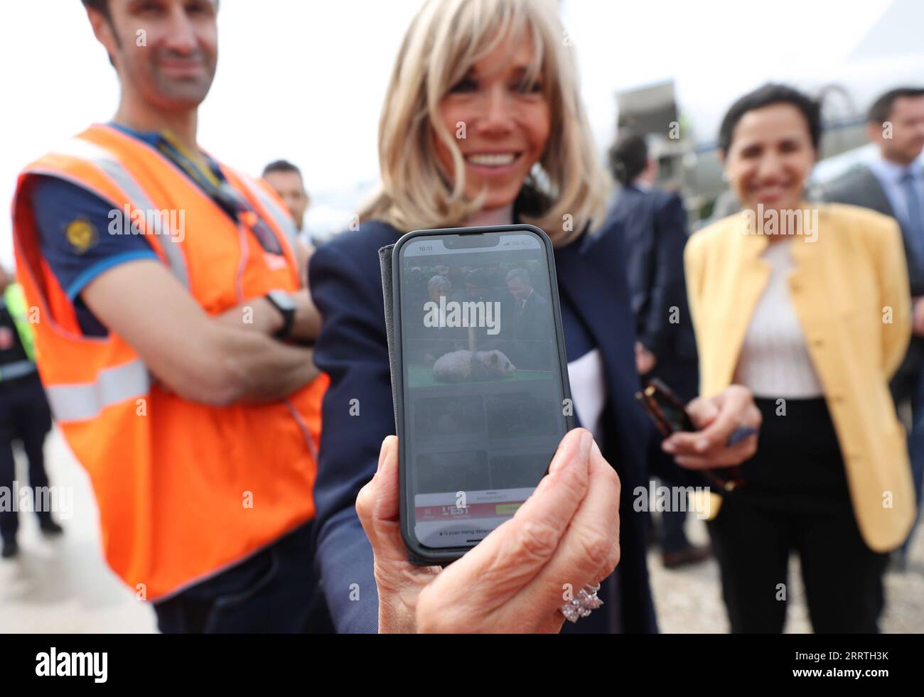 230726 -- PARIS, July 26, 2023 -- Brigitte Macron, wife of French ...