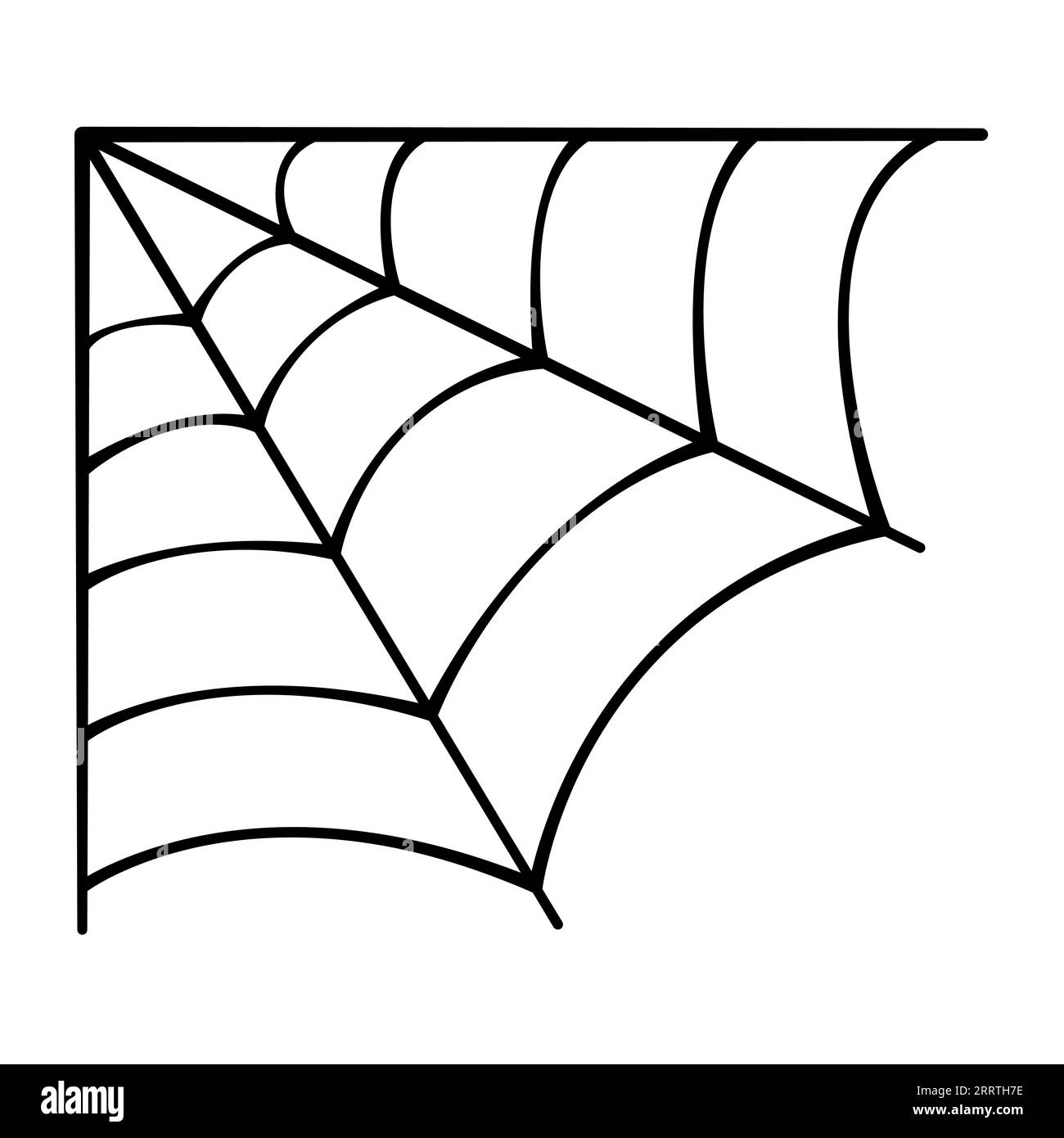 Spiderweb. Hand drawn sketch icons of Halloween element. Isolated ...