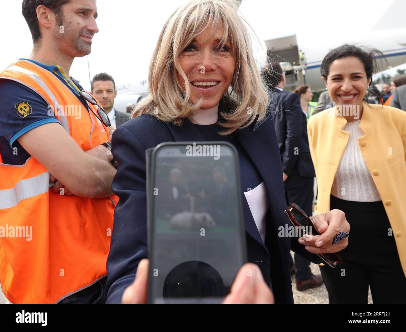 230726 -- PARIS, July 26, 2023 -- Brigitte Macron, wife of French ...