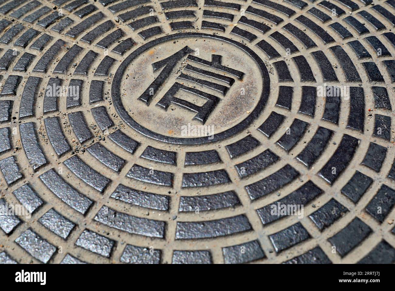 Manhole covers on street roads in Beijing Stock Photo - Alamy