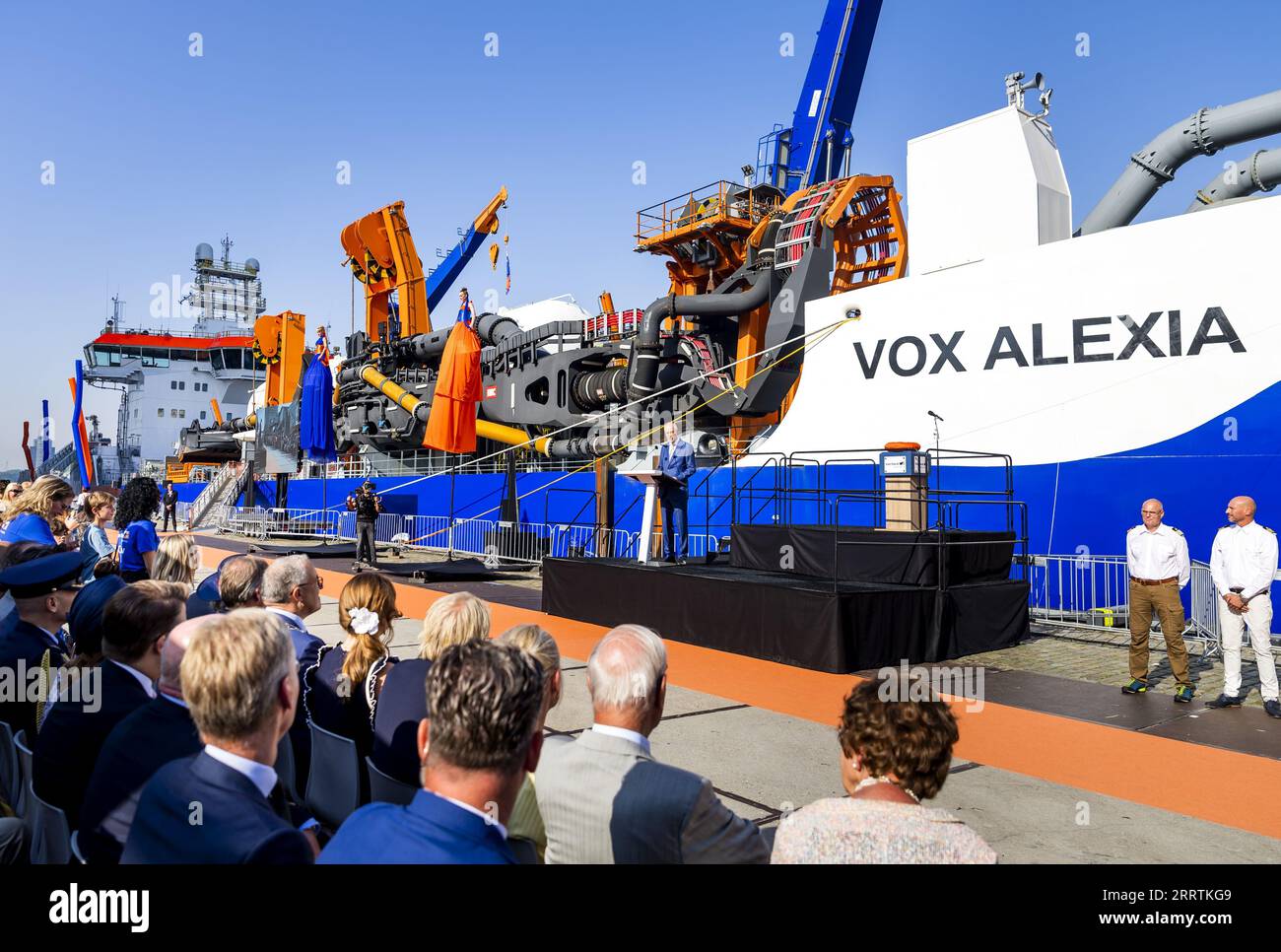 ROTTERDAM - Pieter van Oord gives a speech prior to the baptism by ...