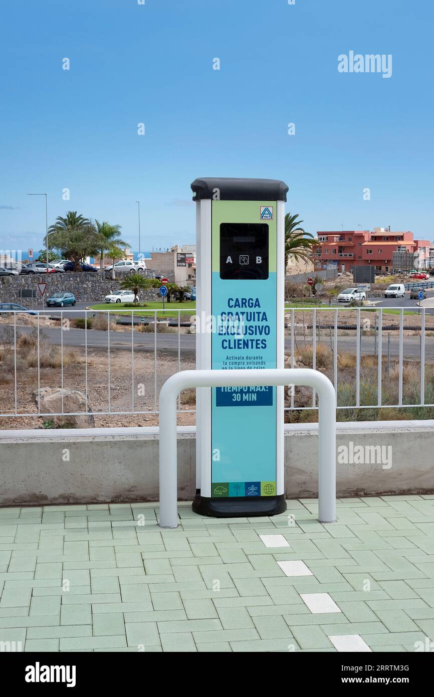 Electric cars charging point for the customers of the German retailer ...