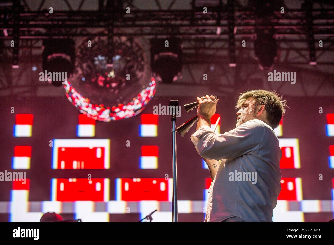 LCD Soundsystem performing live in Victoria Park in 2016 Stock Photo ...