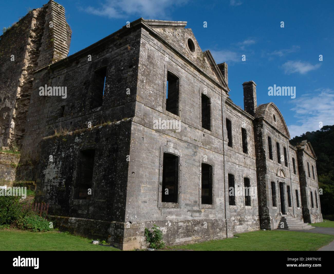 The ruins of the abbey of Bon Repos sur Blavet in France Stock Photo ...