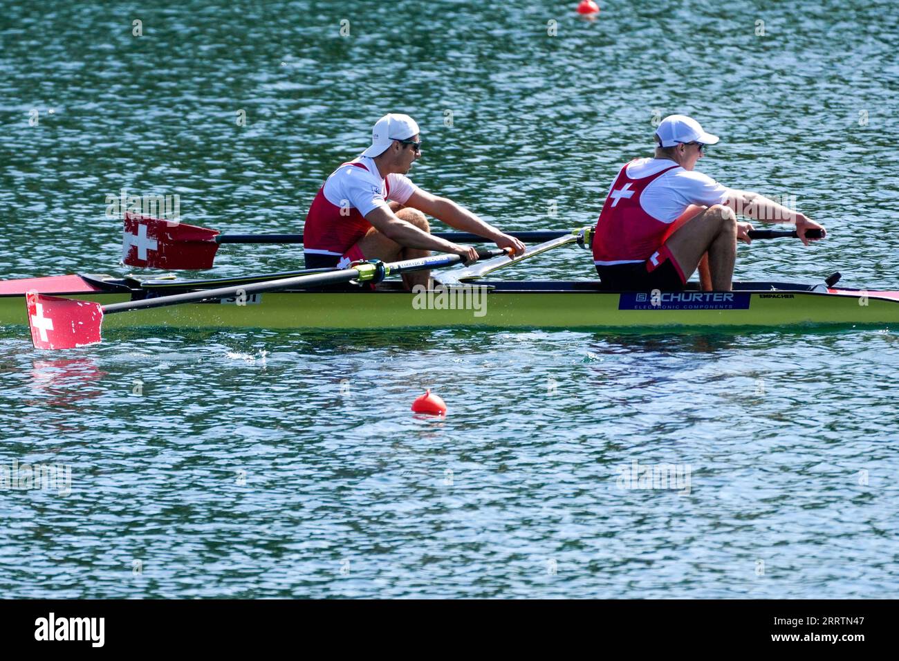 Roman Roeoesli and Andrin Gulich of Switzerland compete in the Men's ...
