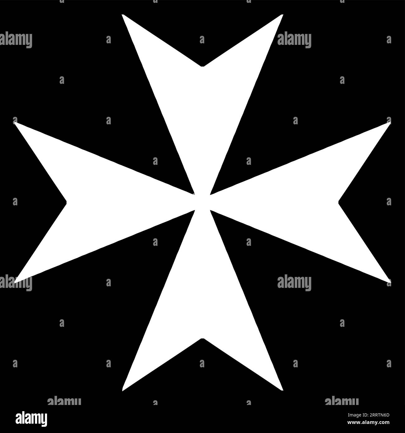 Cross of the Medieval Hospitaller Order on white background Stock ...