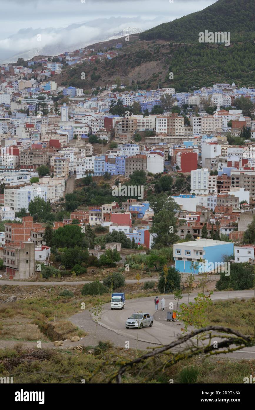 Chefchaouen, Morocco-November 04, 2019: Moroccan city landscape with ...