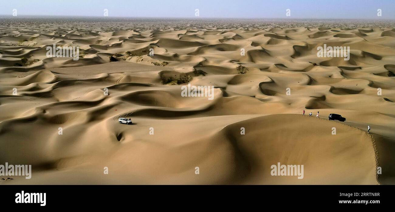 Kashgar. 7th Sep, 2023. This aerial photo taken on Sept. 7, 2023 shows ...