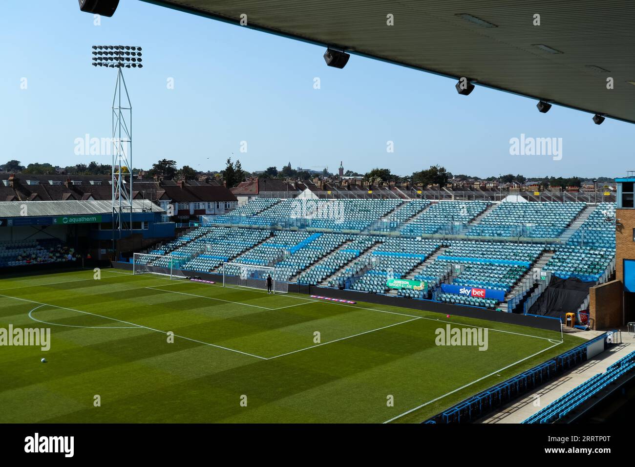 A interior general view of Priestfield Stadium prior to kick off of the ...