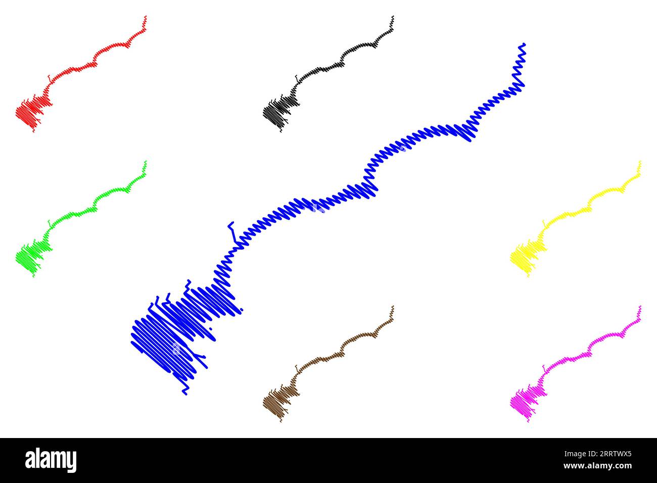 Lake Hanna (Islamic Republic of Pakistan) map vector illustration ...