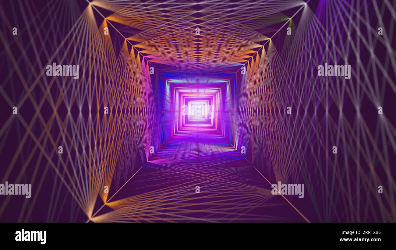 3d dots tunnel network hi-res stock photography and images - Alamy