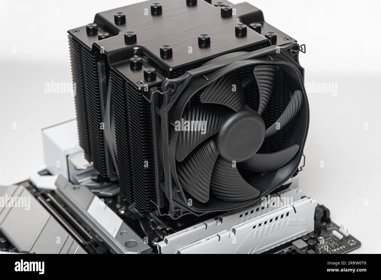 Installing a large cooler on a computer processor Stock Photo - Alamy