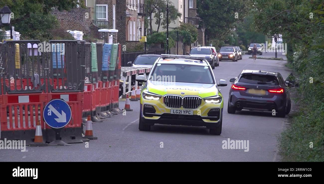 Screenshot taken from PA Video of police in the Chiswick area in west ...