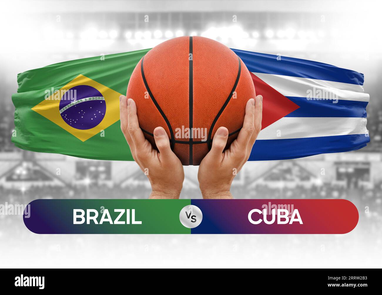 Brazil vs Cuba national basketball teams basket ball match competition ...
