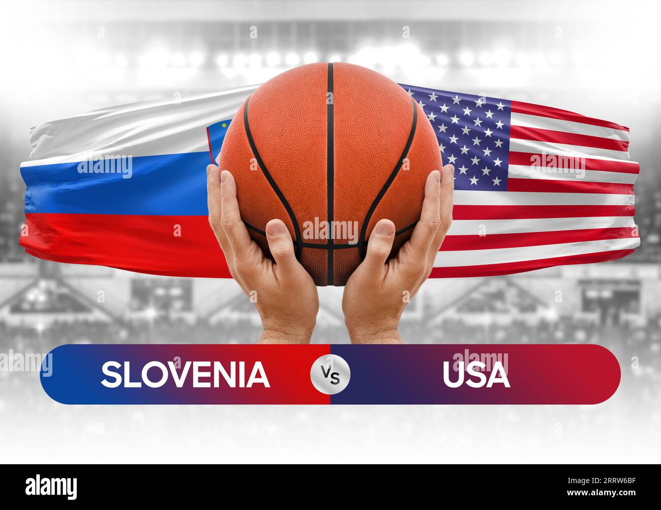 Slovenia vs USA national basketball teams basket ball match competition ...