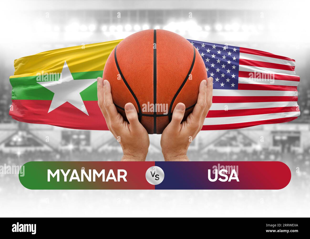 Myanmar vs USA national basketball teams basket ball match competition ...