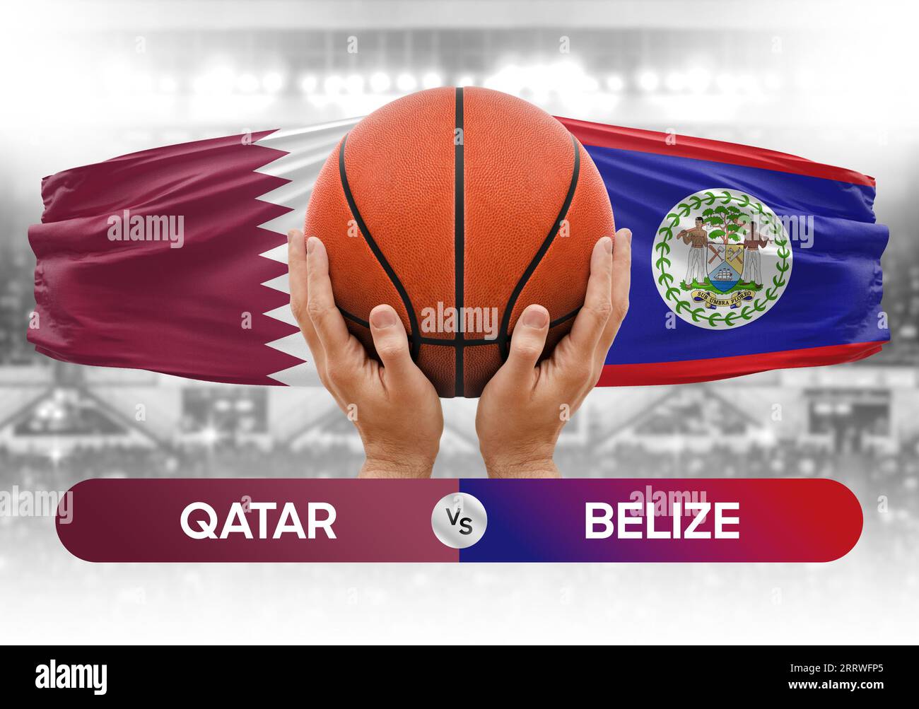 Qatar vs Belize national basketball teams basket ball match competition ...