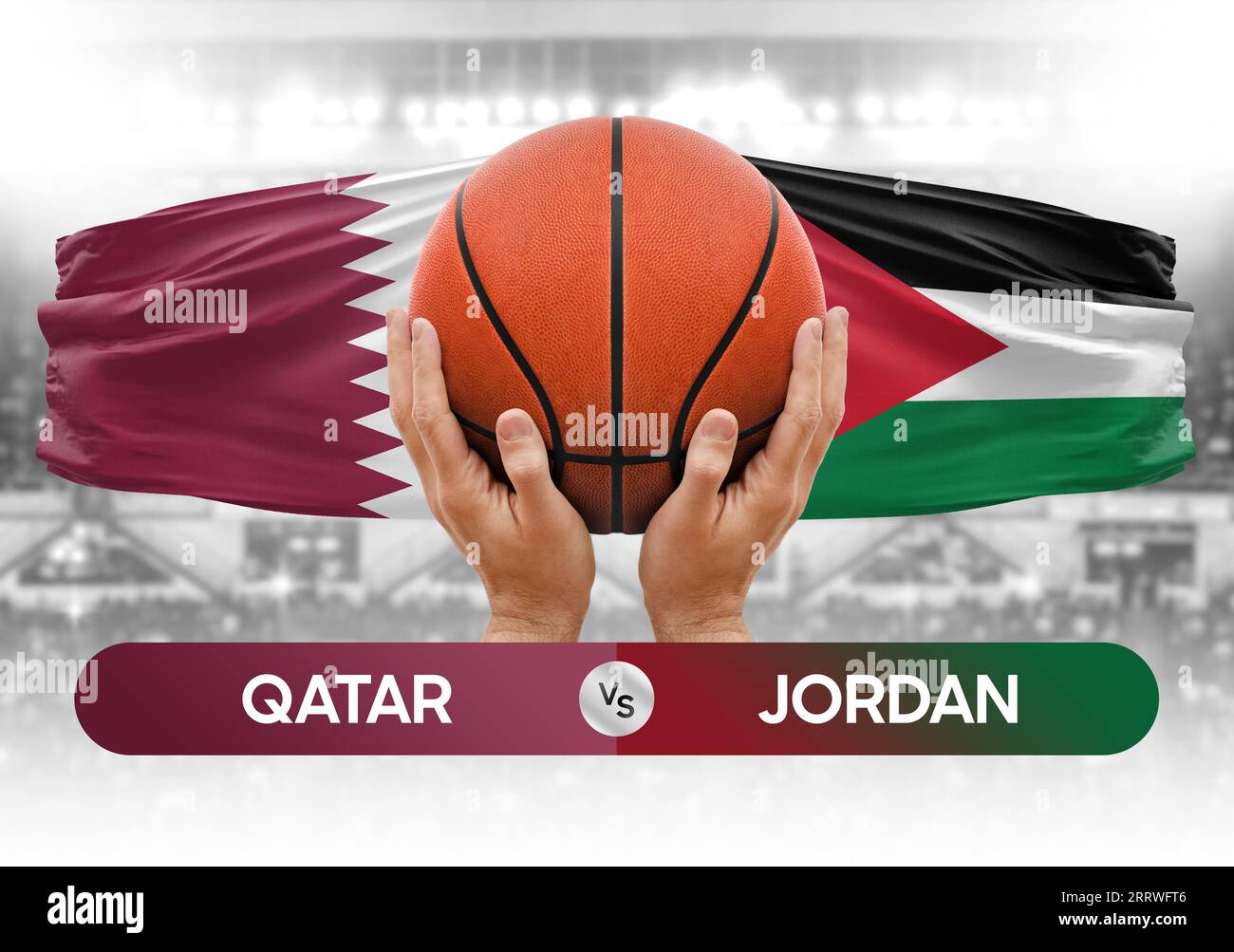 Qatar jordan flag hi-res stock photography and images - Alamy