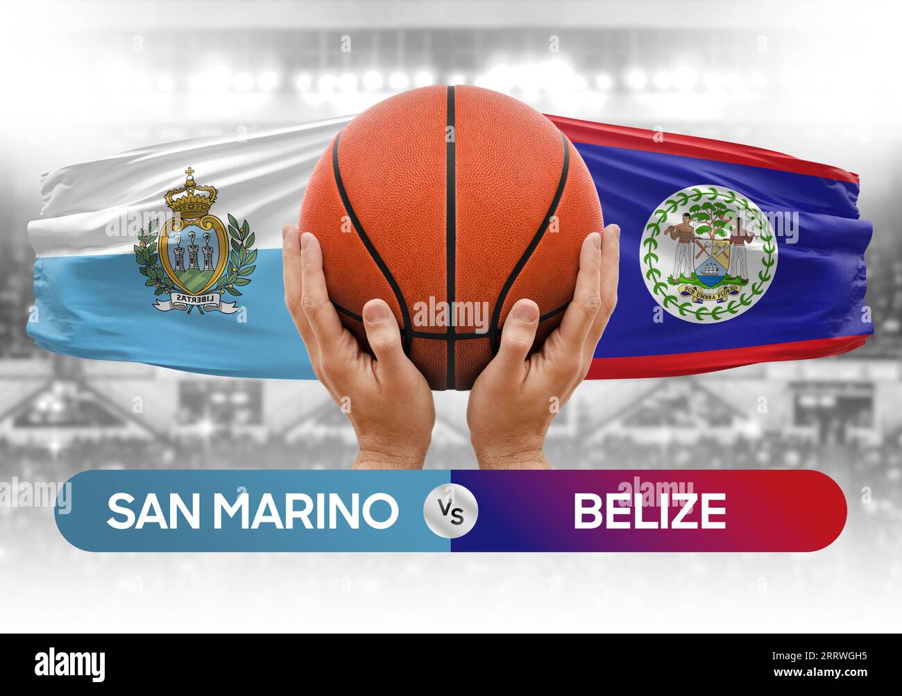 San Marino vs Belize national basketball teams basket ball match ...