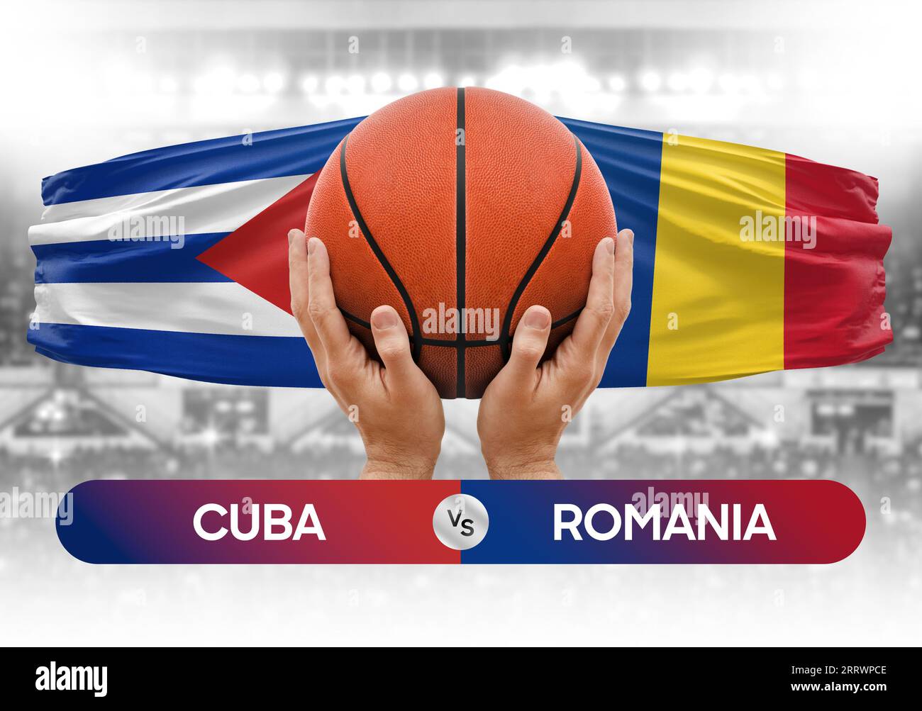 Cuba vs Romania national basketball teams basket ball match competition ...
