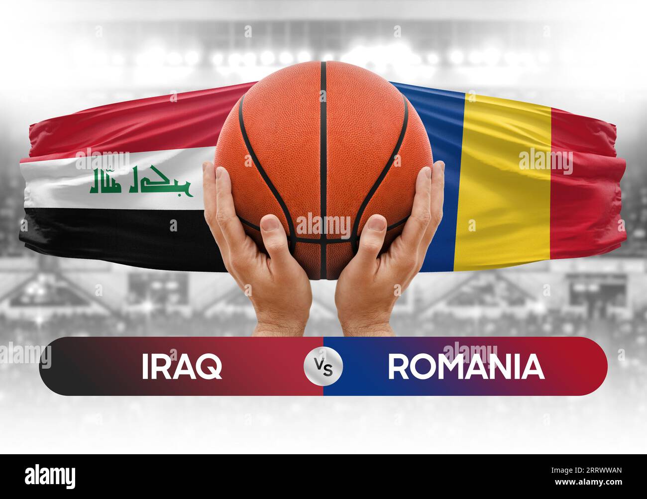 Iraq vs Romania national basketball teams basket ball match competition ...