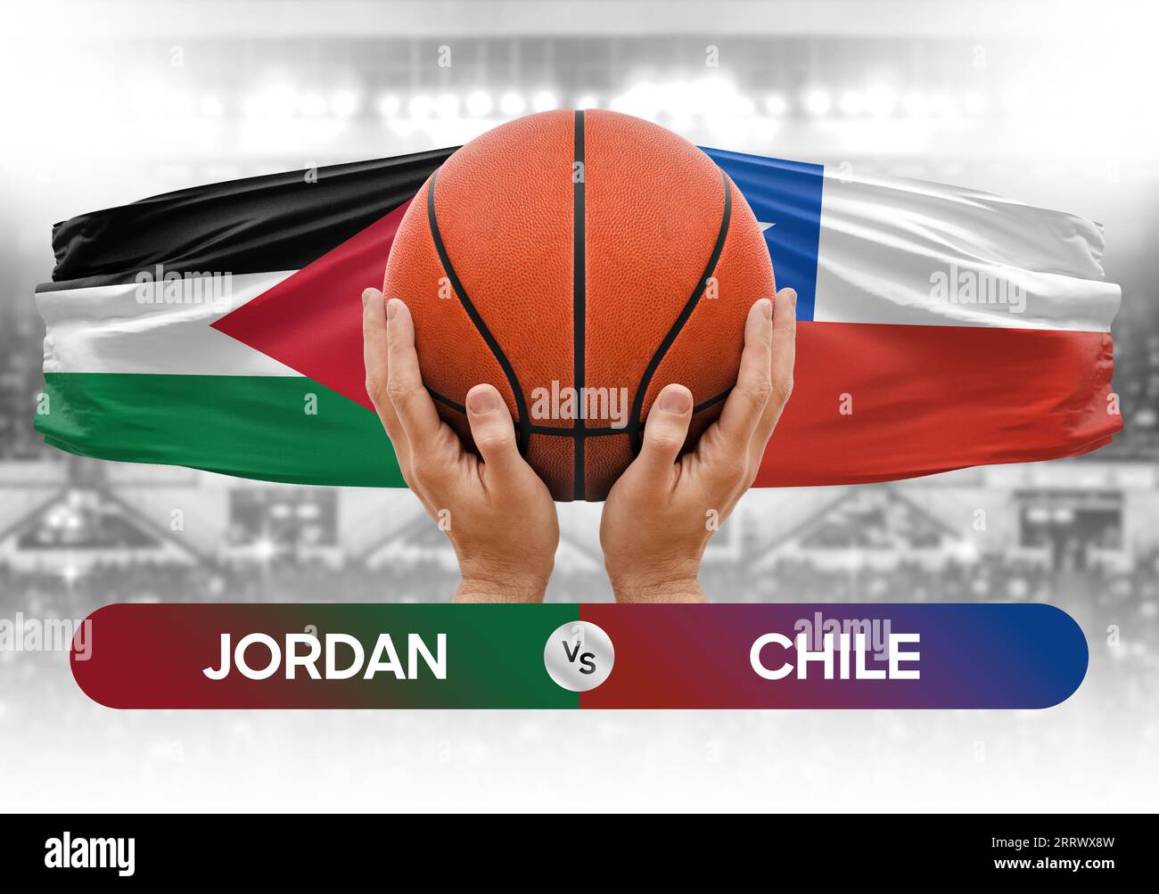 Jordan vs Chile national basketball teams basket ball match competition ...