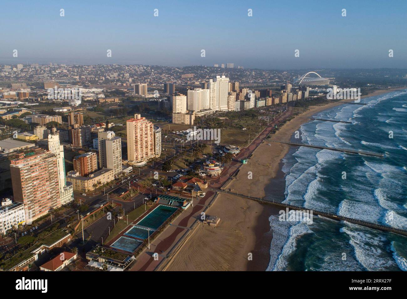 230818 -- DURBAN, Aug. 18, 2023 -- This aerial photo taken on Oct. 18 ...