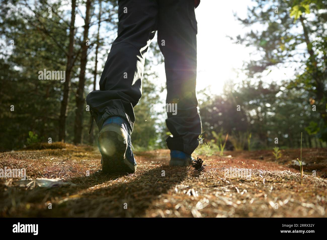 Male legs walking along road hi-res stock photography and images - Alamy