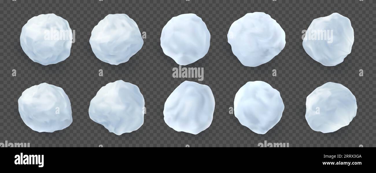 Snowballs realistic snow balls hi-res stock photography and images - Alamy