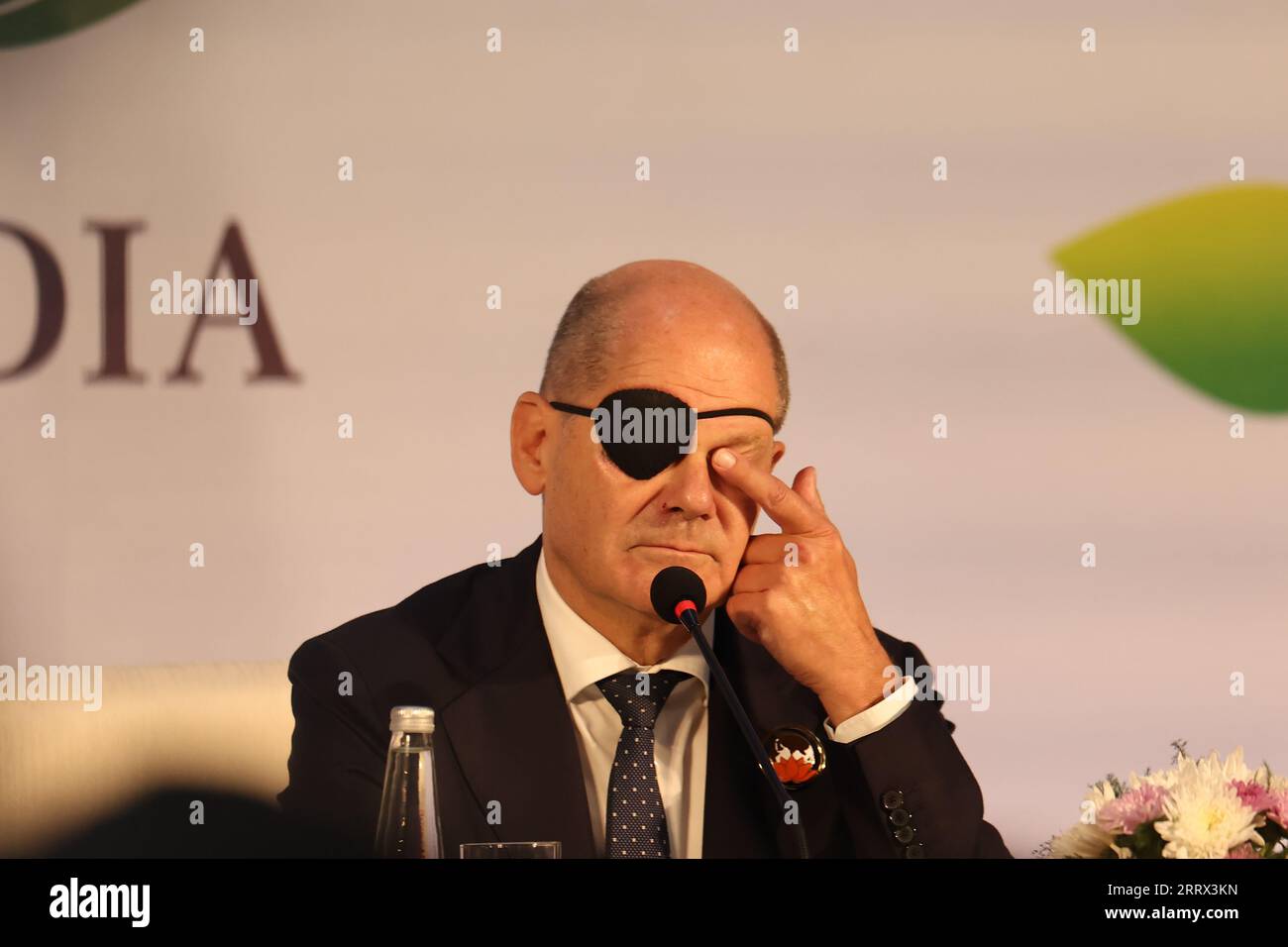 Delhi, India. 09th Sep, 2023. German Chancellor Olaf Scholz In a press ...
