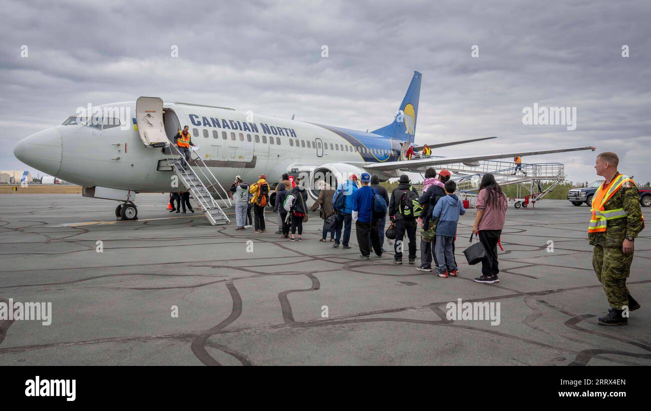 230820 -- NORTHWEST TERRITORIES, Aug. 20, 2023 -- Members of the guide ...