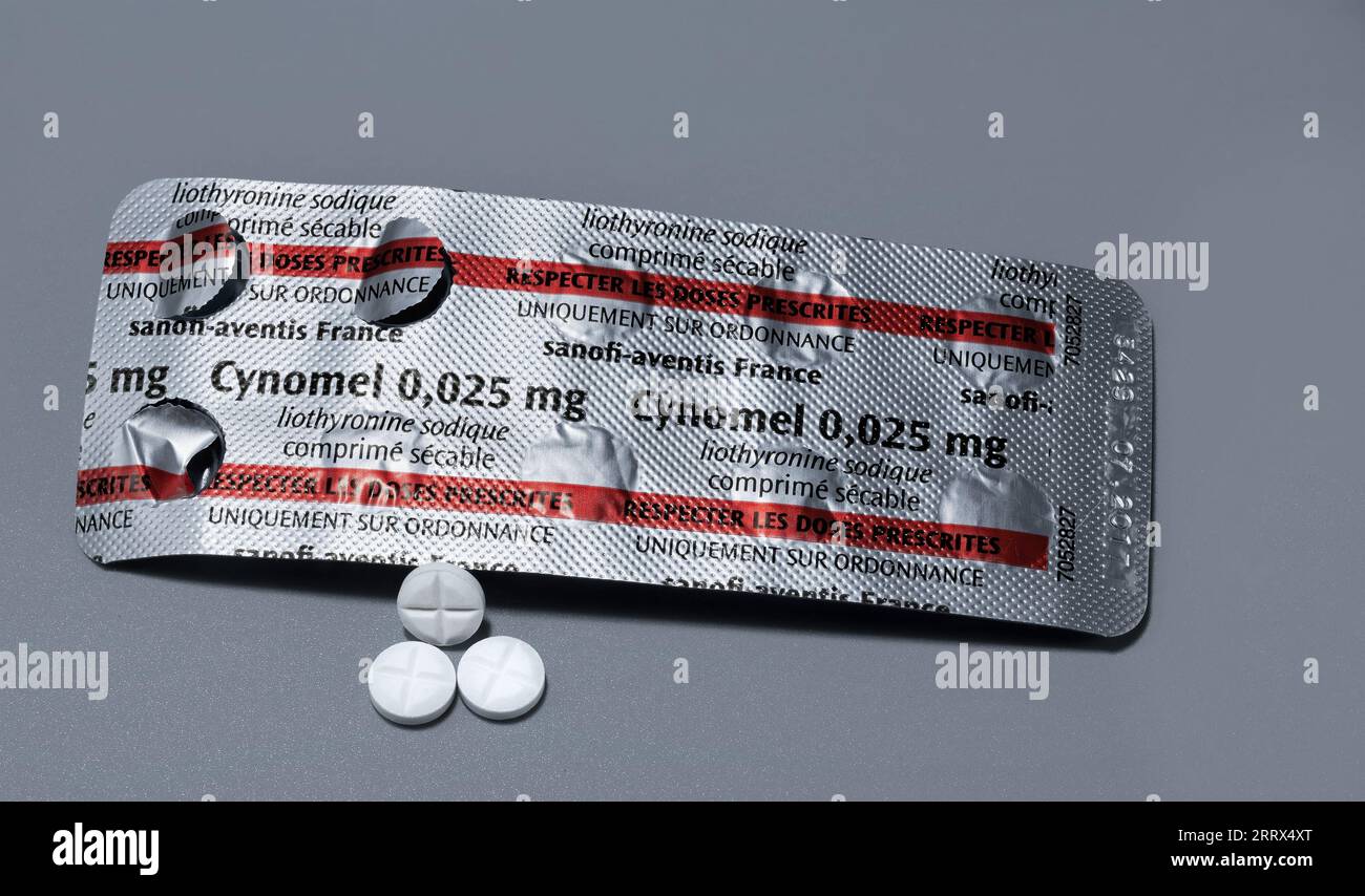 Madrid, Spain, 17-05-2023. Cynomel contains Liothyronine (T3), a ...