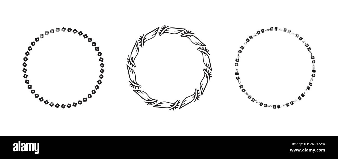 Wreath group in quirky vector style isolated on white background ...