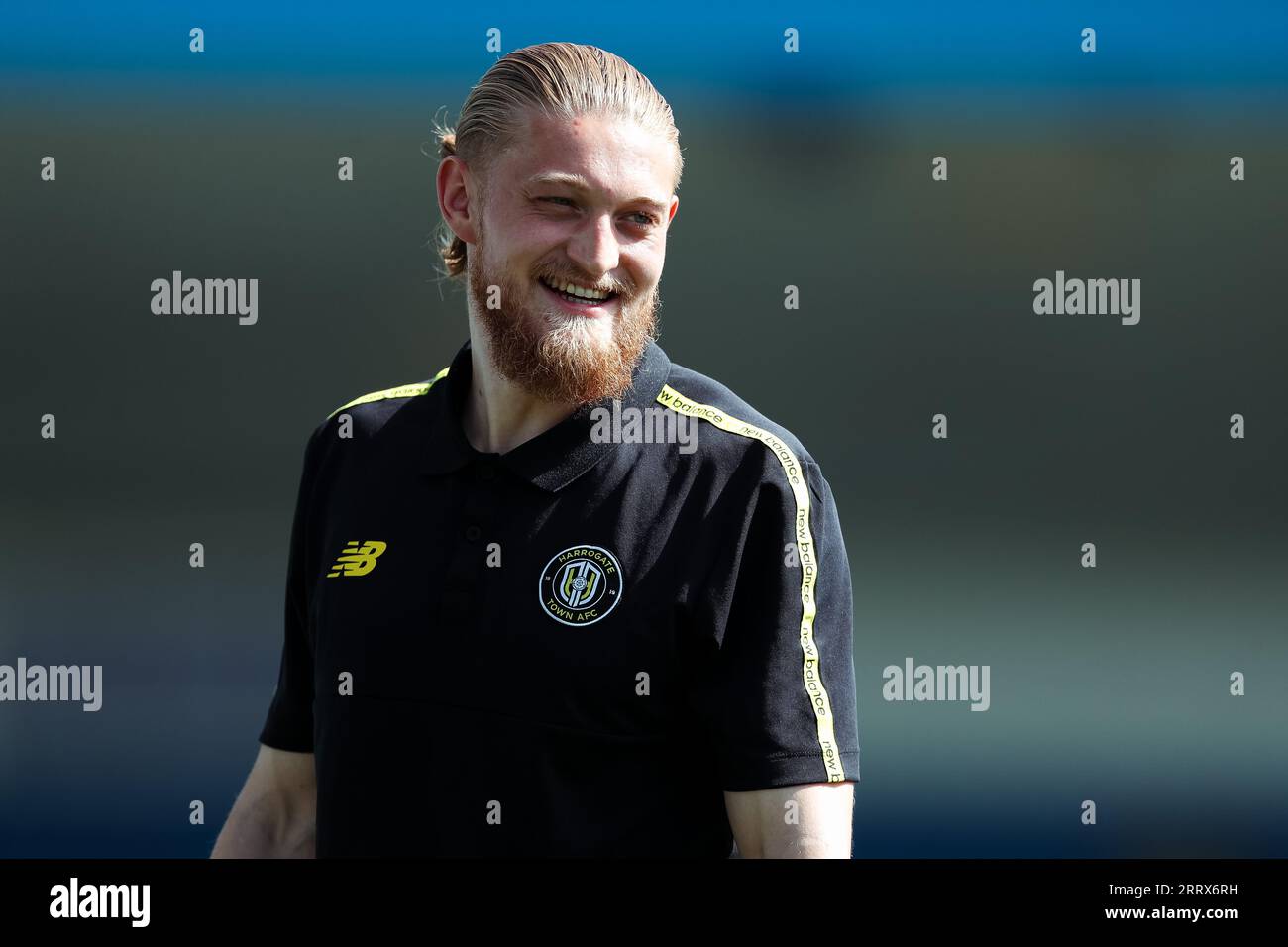 Harrogate Town's Luke Armstrong inside the stadium prior to kick off ...