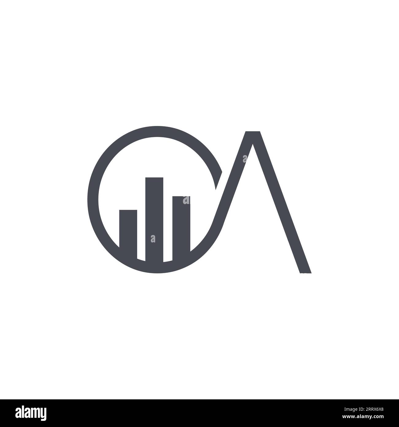 Letter OA initial business financial logo design vector image. Initial ...
