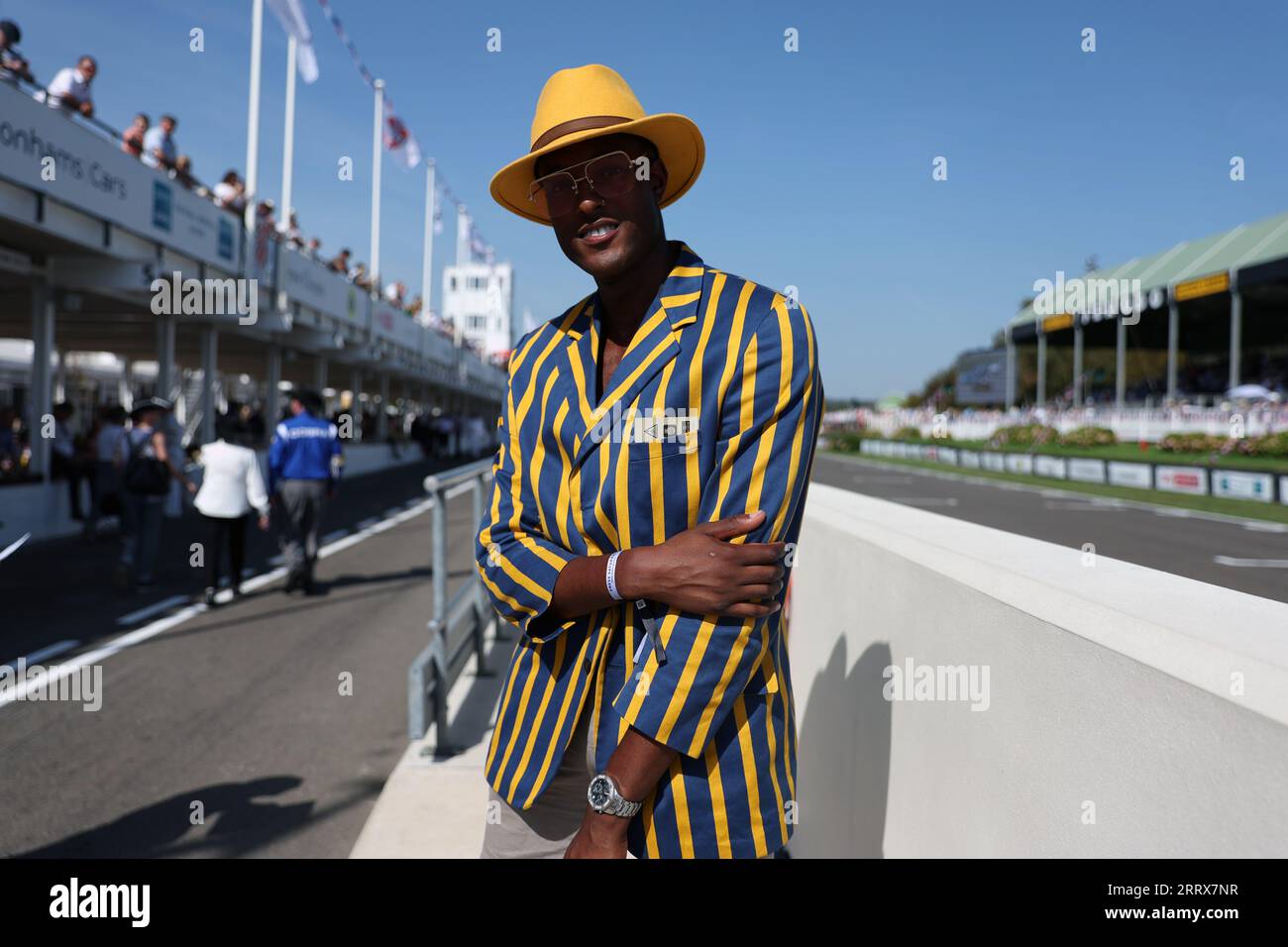 Fashion model and celebrity love coach Stefan-Pierre Tomlin in the pit ...