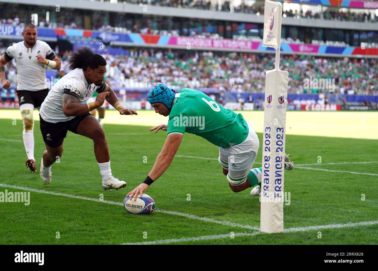 Ireland's Tadhg Beirne scores his sides third try during the Rugby ...
