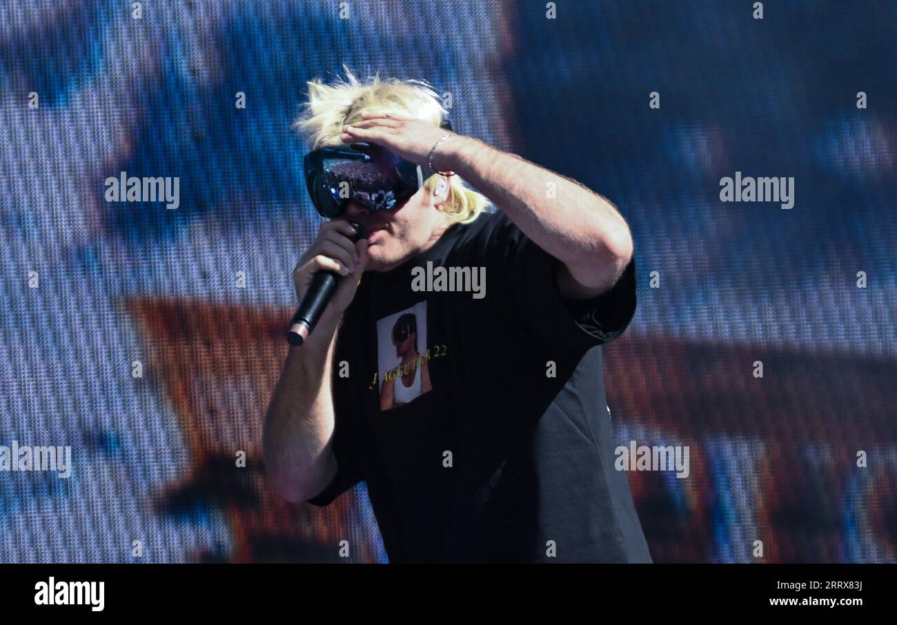Berlin, Germany. 09th Sep, 2023. Rapper Ski Aggu performs on stage at ...